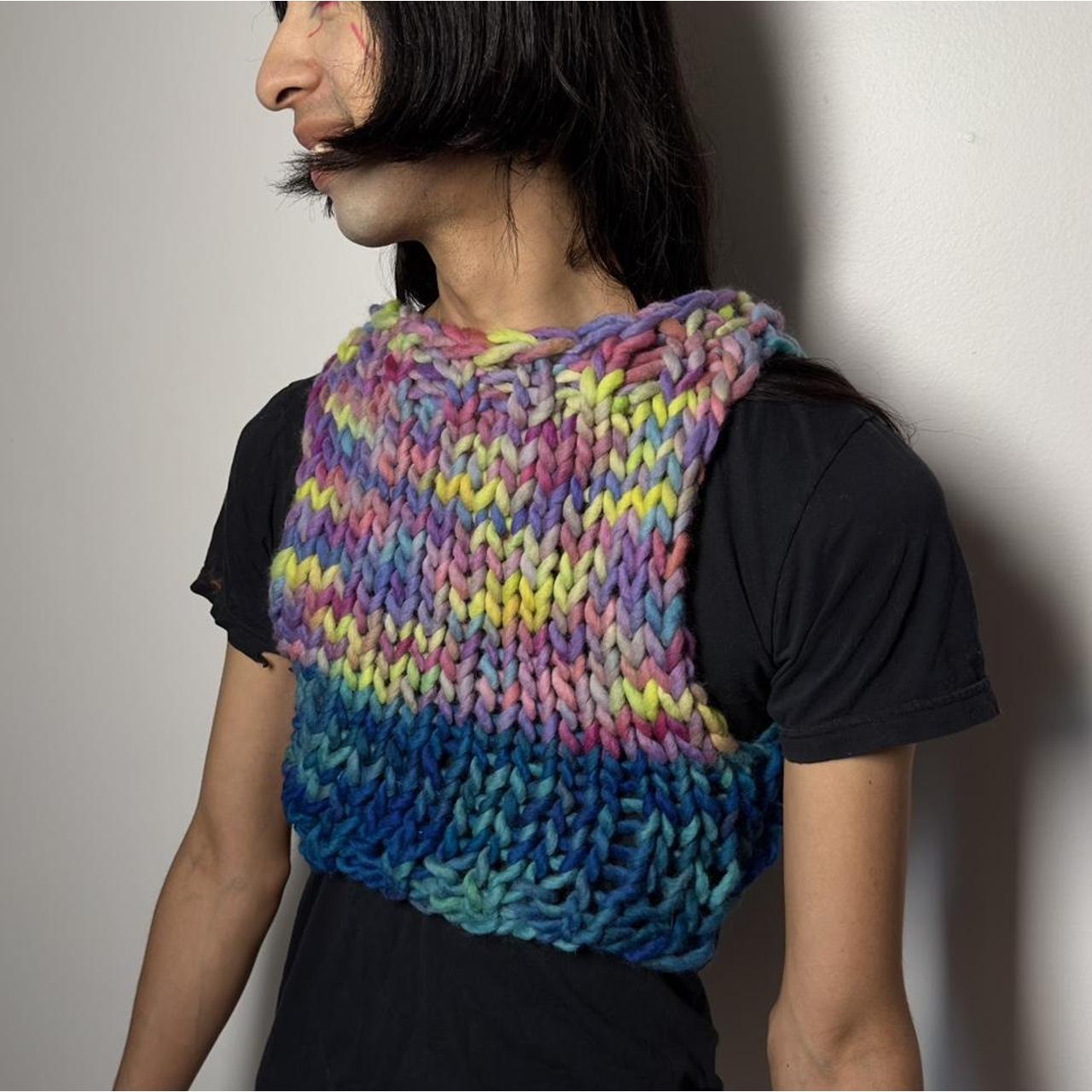 Festival Crop Top Subversive Binder Knit Tank... - Depop