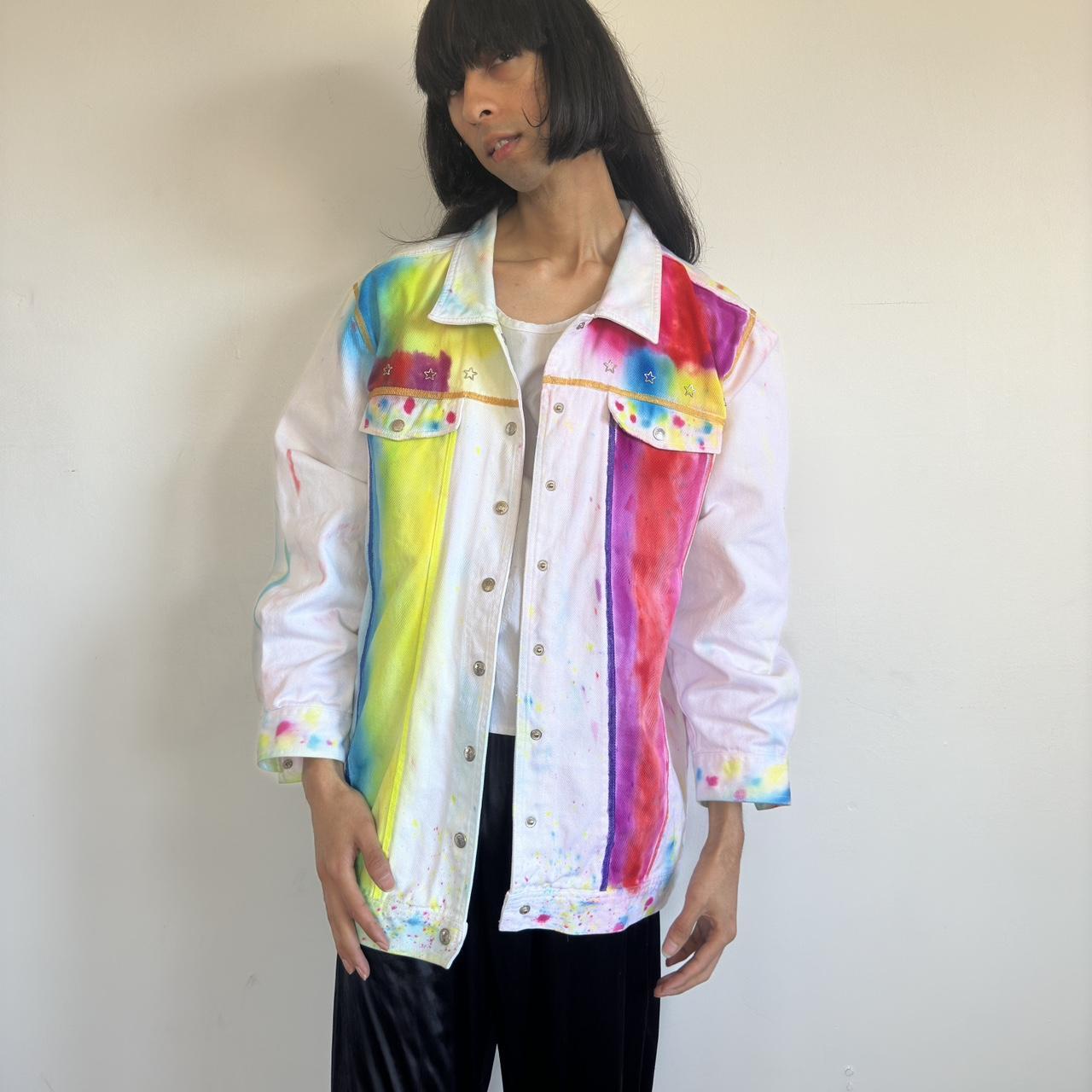 Indie Dyed coat Denim Jacket Maximalist... - Depop