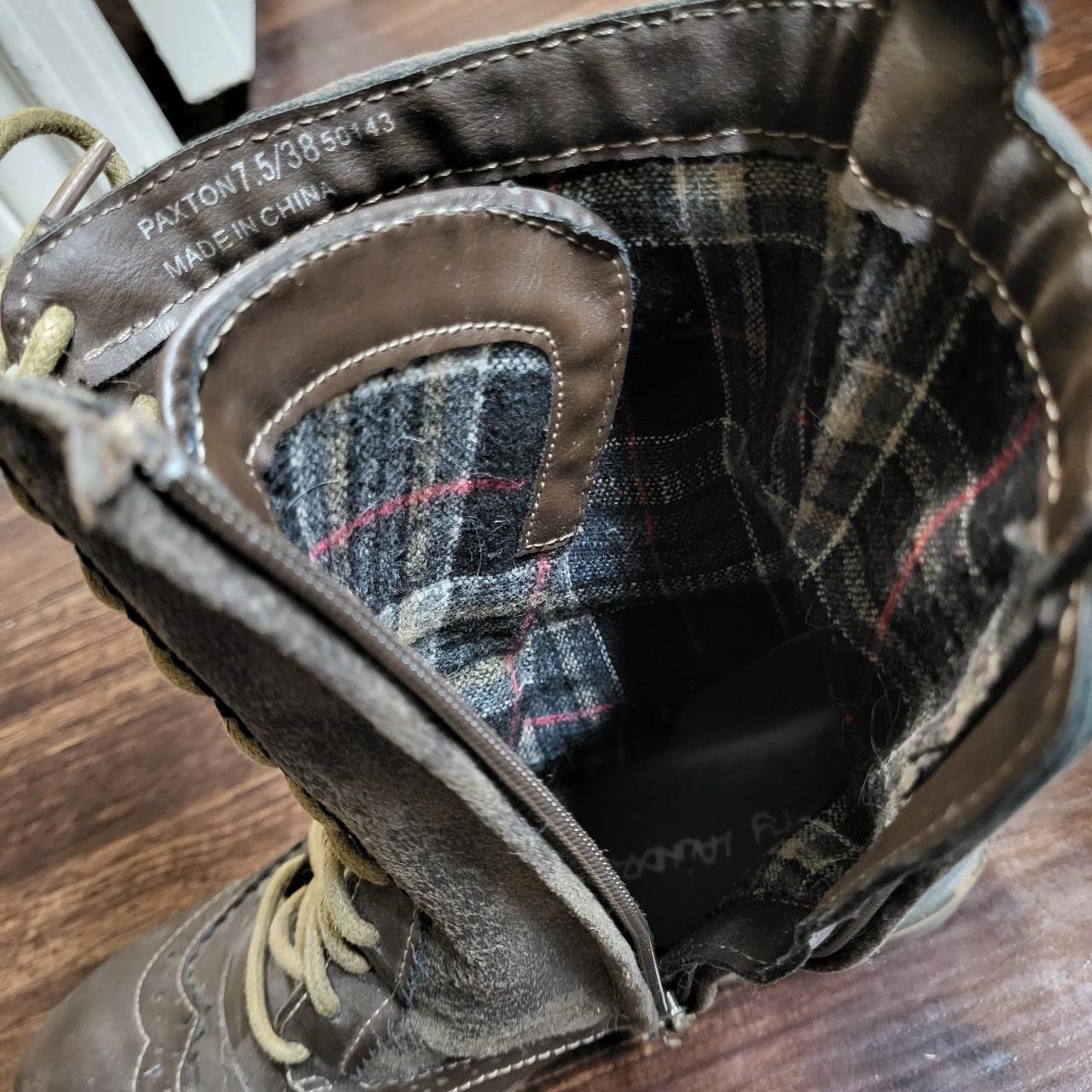 indie brown lace up boots by dirty laundry, size 7.5... - Depop