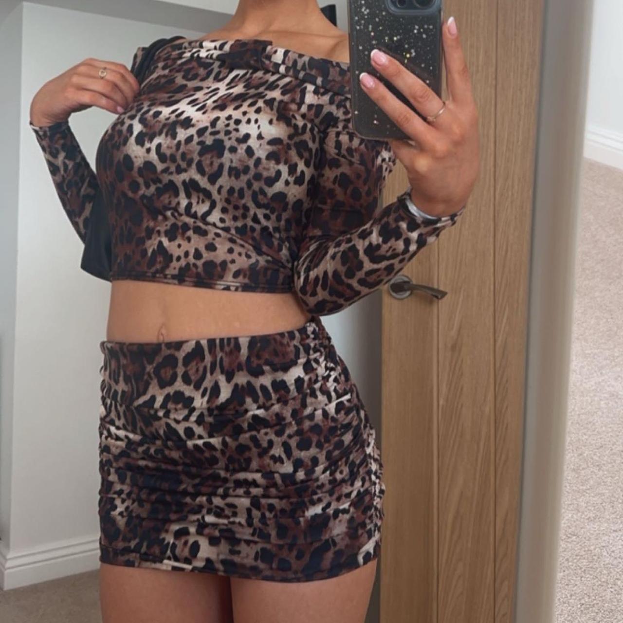 EGO Leopard Print Co-Ord - UK size 8 Worn once in... - Depop