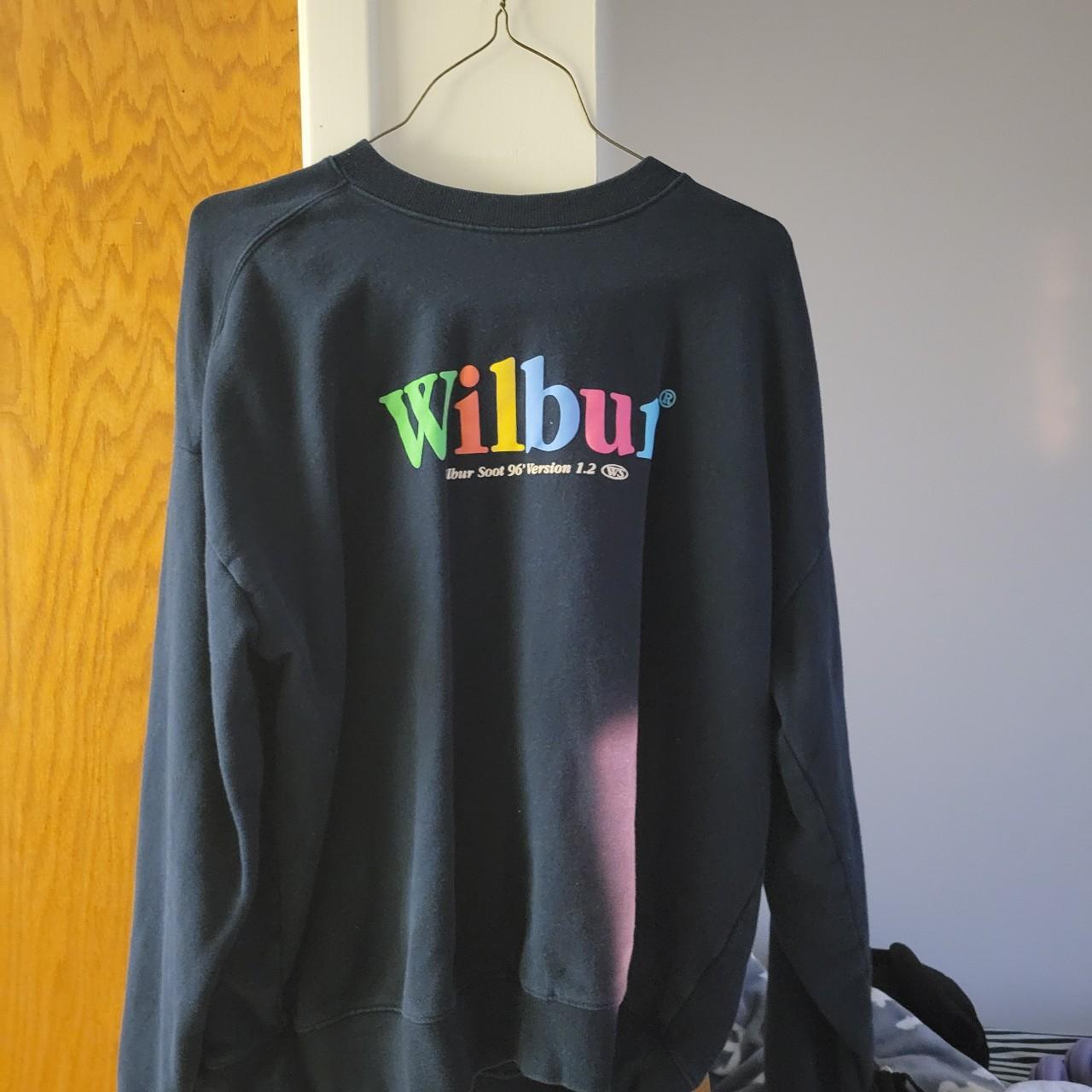 navy blue wilbur soot crewneck! (old merch from 2021... - Depop
