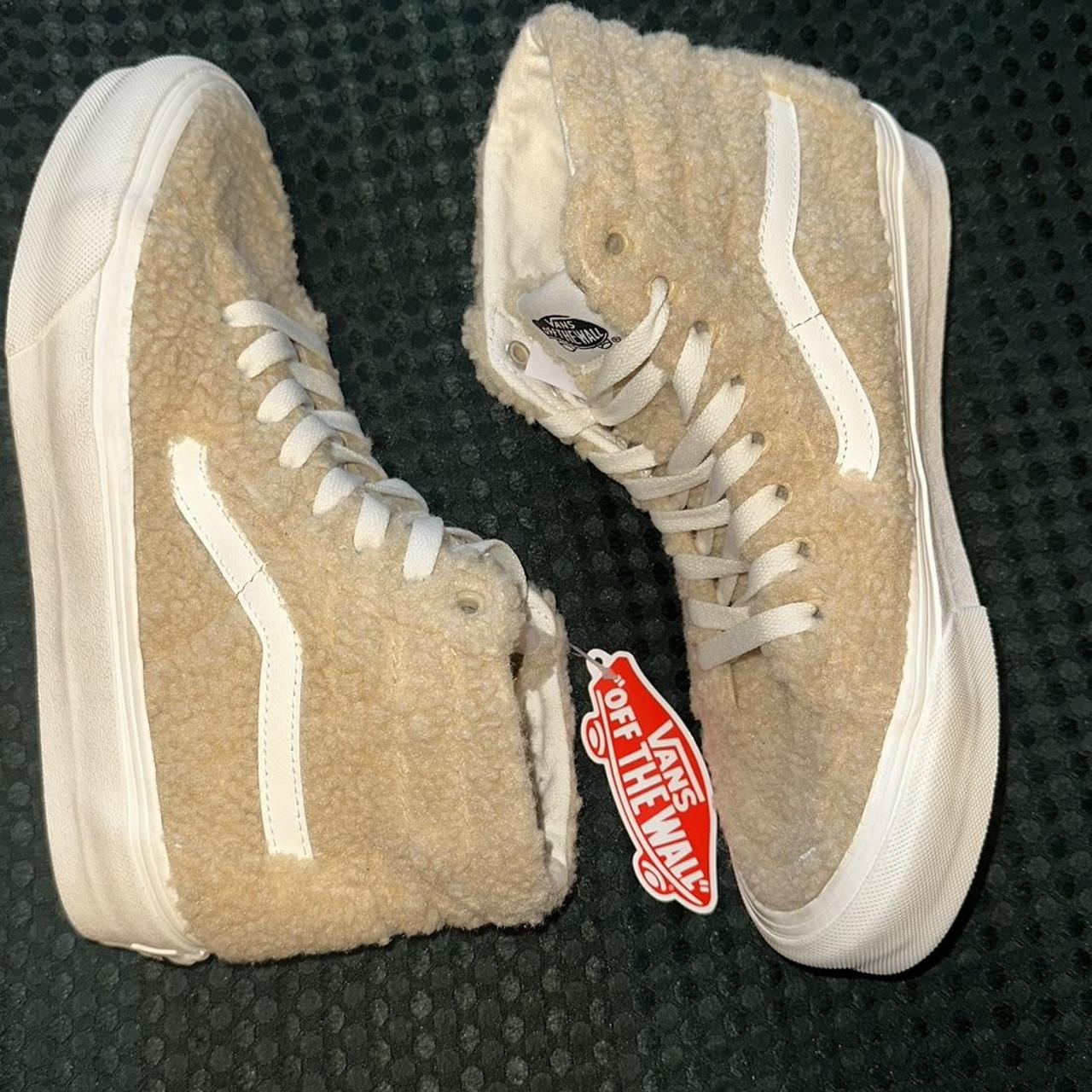 Vans hightop cozy hug sheepskin sneaker trainer... - Depop