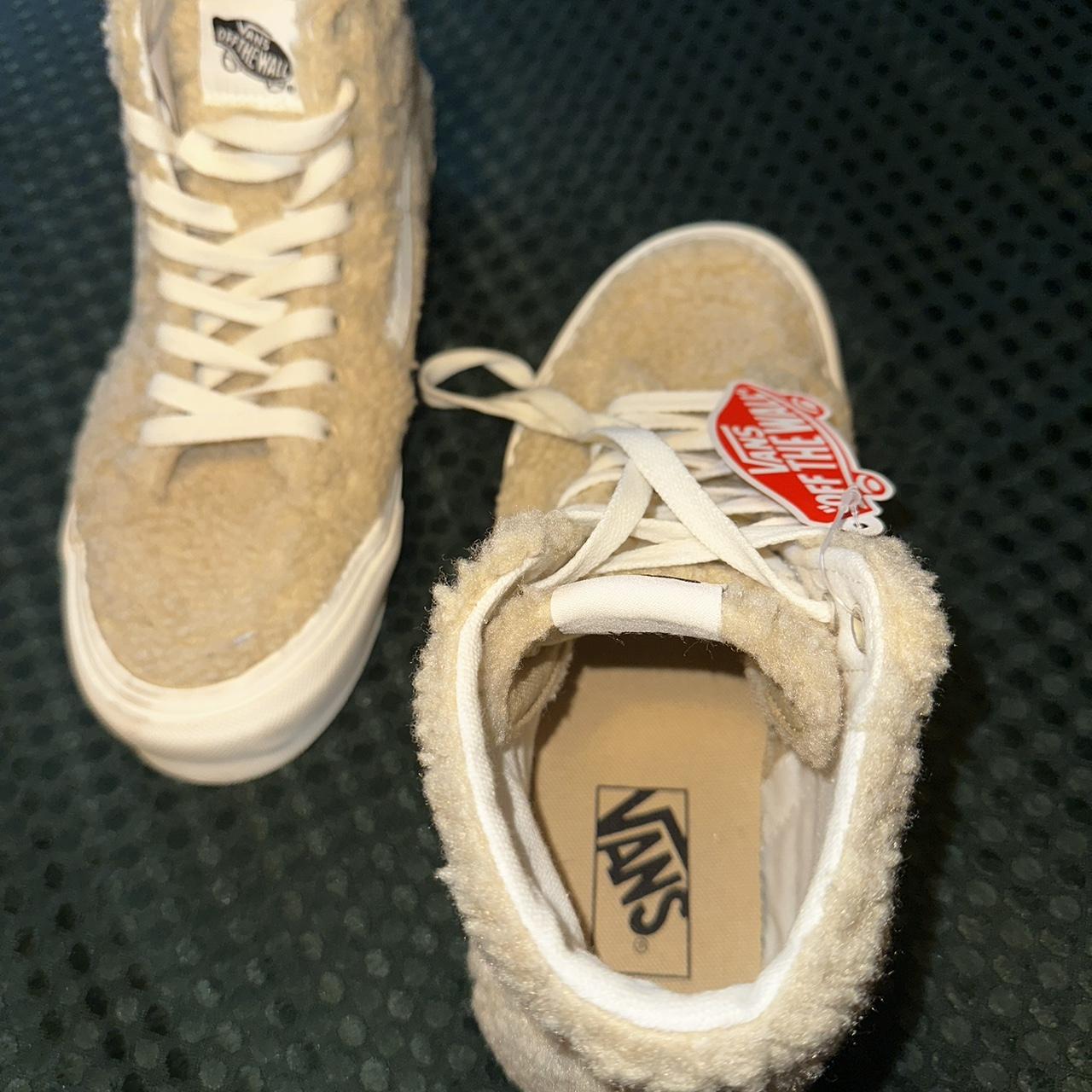 Vans hightop cozy hug sheepskin sneaker trainer... - Depop
