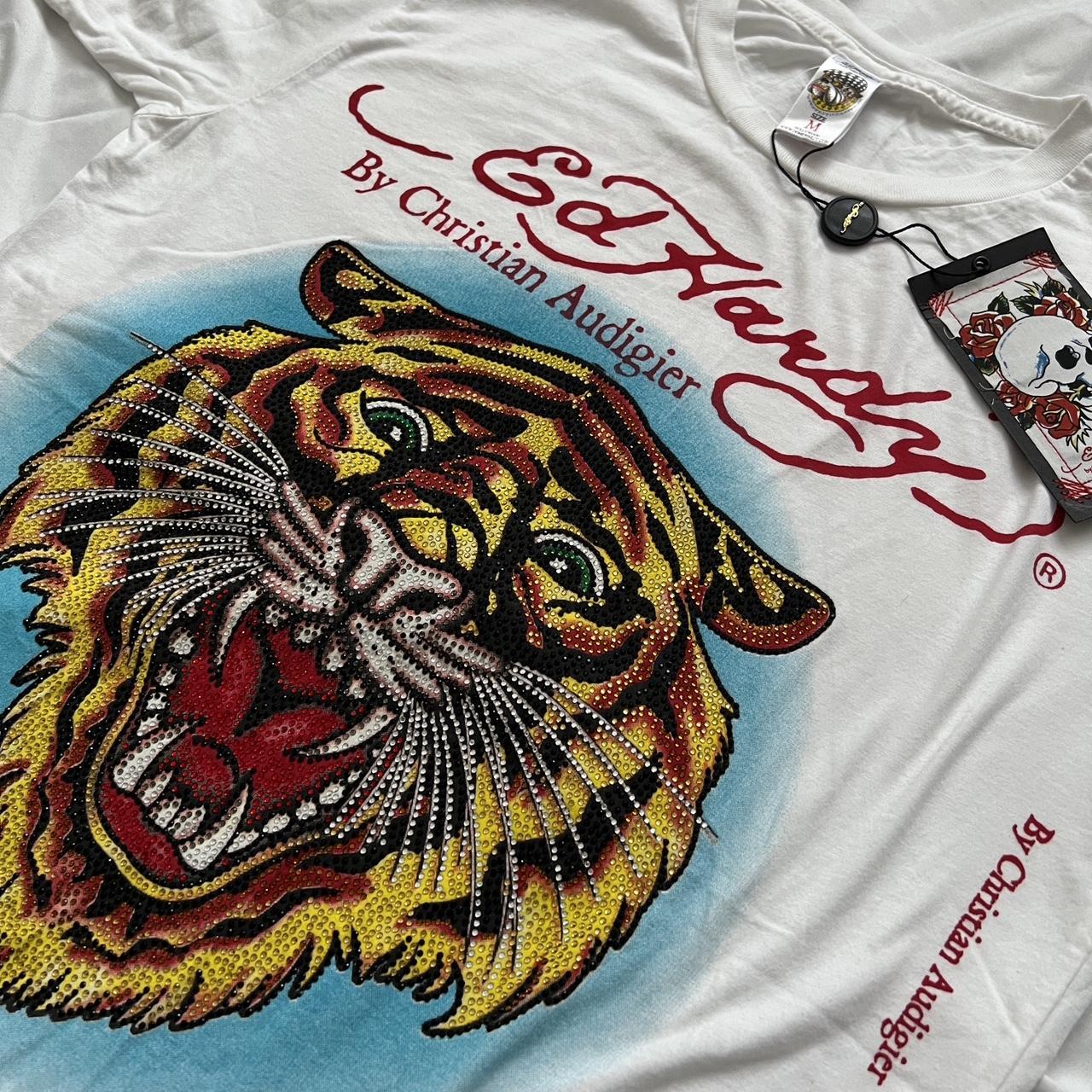 Ed Hardy Graphic & Studded T-Shirt Mens Size:... - Depop