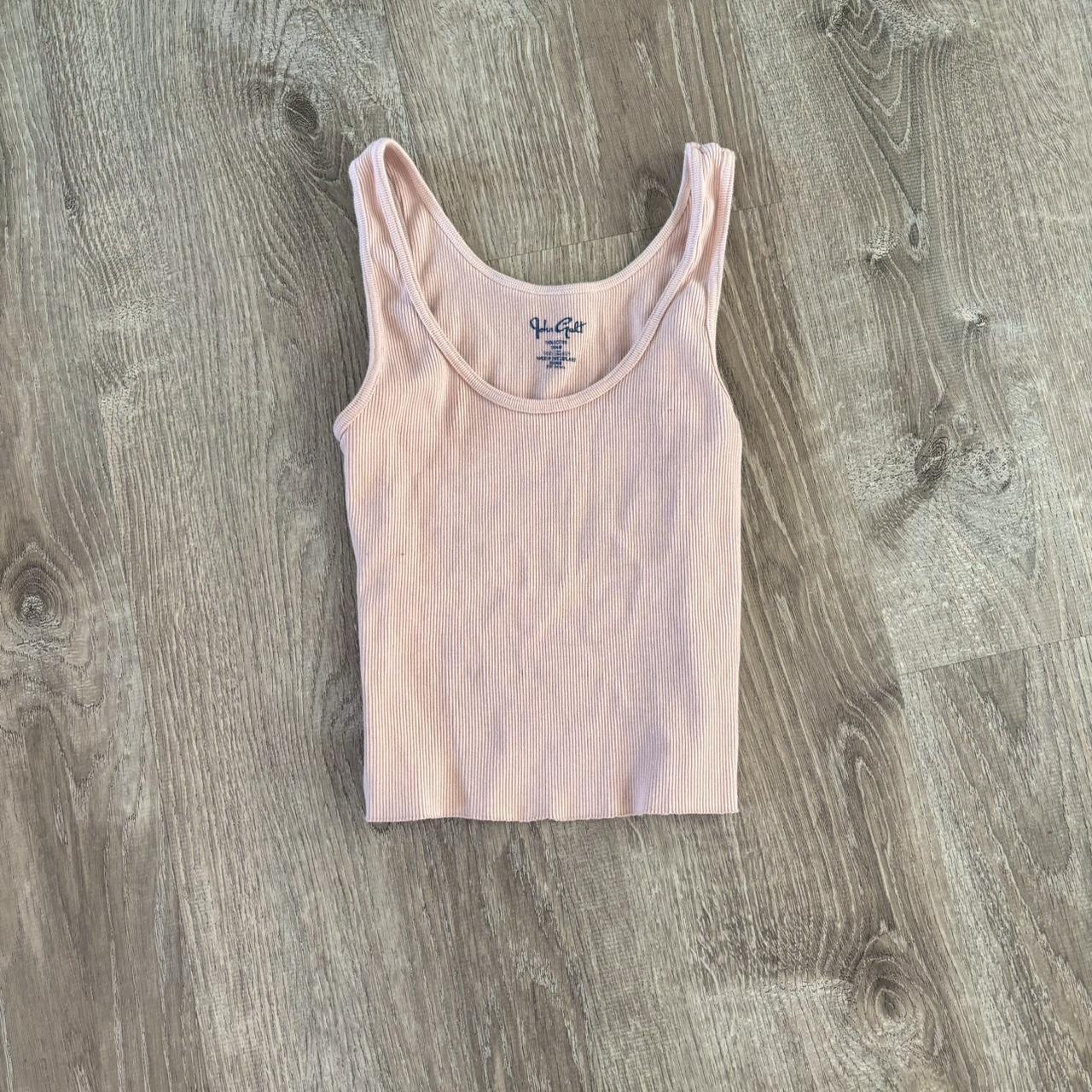 brandy melville pink tank top -once once, great... - Depop