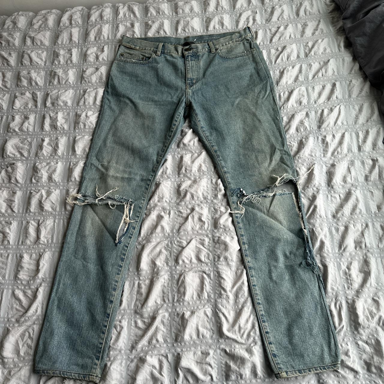 SAINT LAURENT BLUE LIGHT RUST JEANS GREAT... - Depop