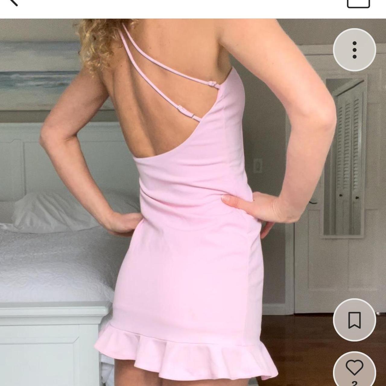 lucy in the sky pink mini dress size XS one... - Depop