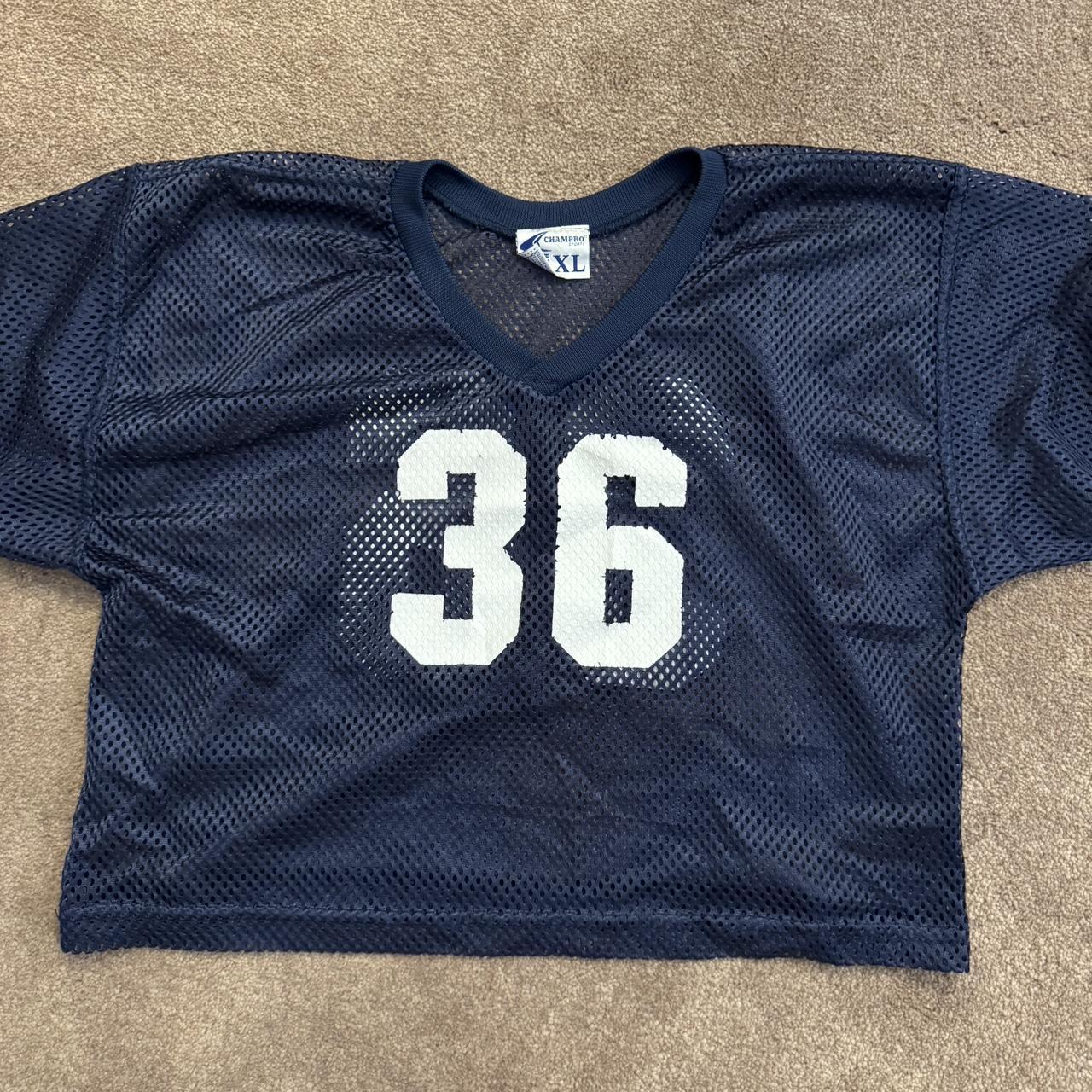 Mesh football jersey Cropped Need a sexy Halloween... - Depop