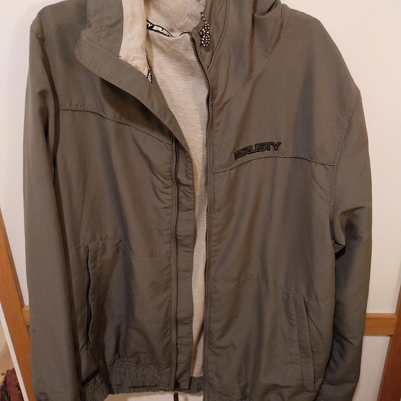 Rusty jacket hoodie, M. Light not heavy, good... - Depop