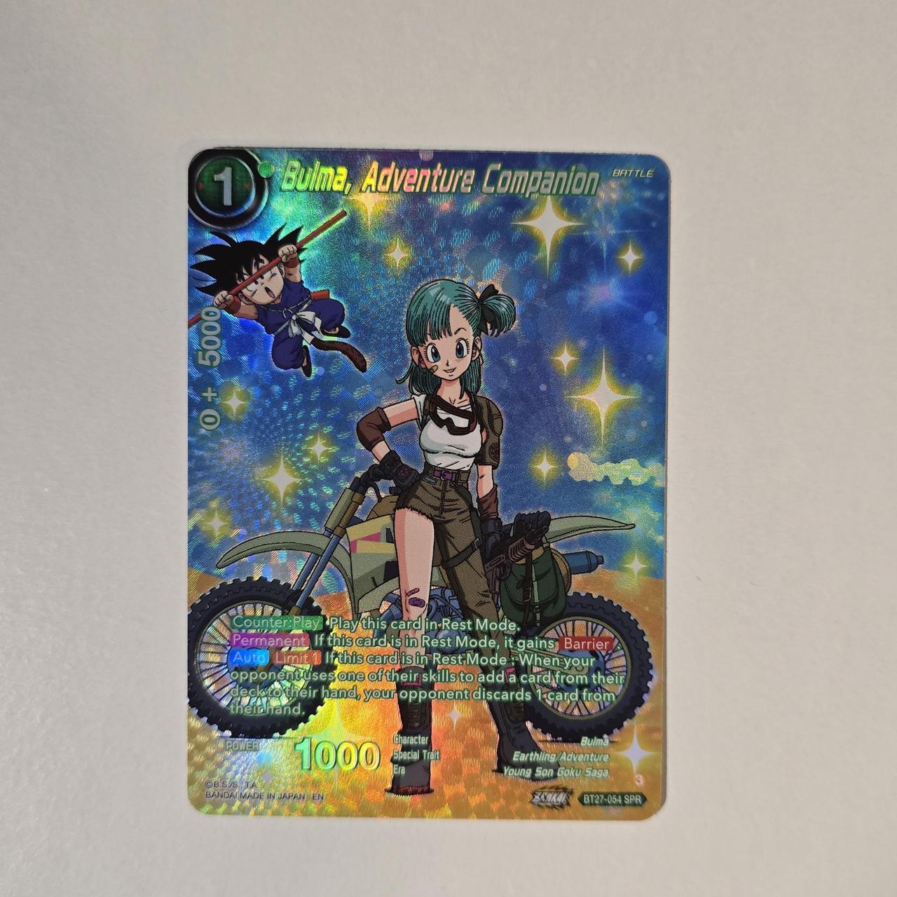 Bulma adventure companion Dragon Ball Super card... | Depop