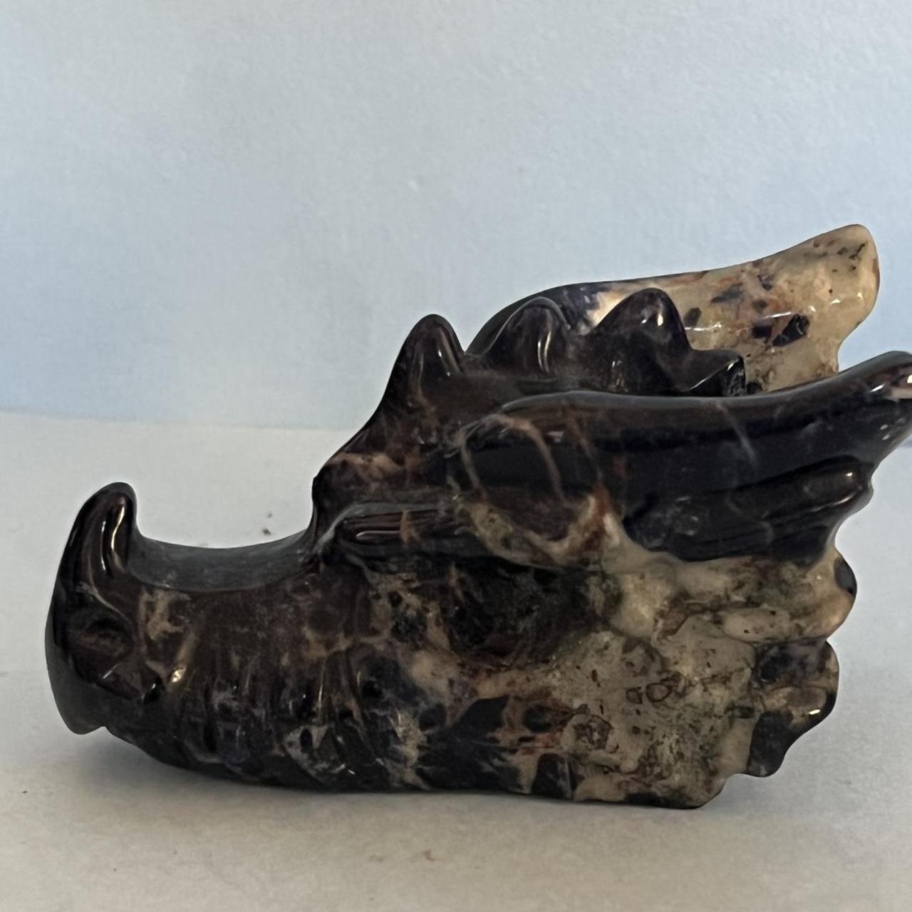 Large chunky sodalite crystal dragon head / skull... - Depop