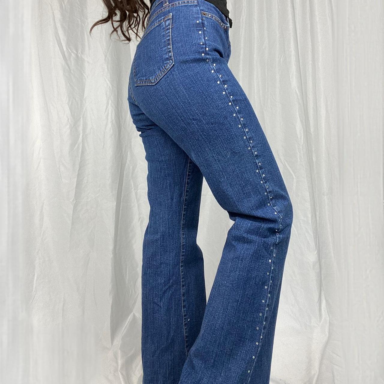 FREE SHIPPING Y2K Bedazzled Denim Jeans Bootcut... - Depop