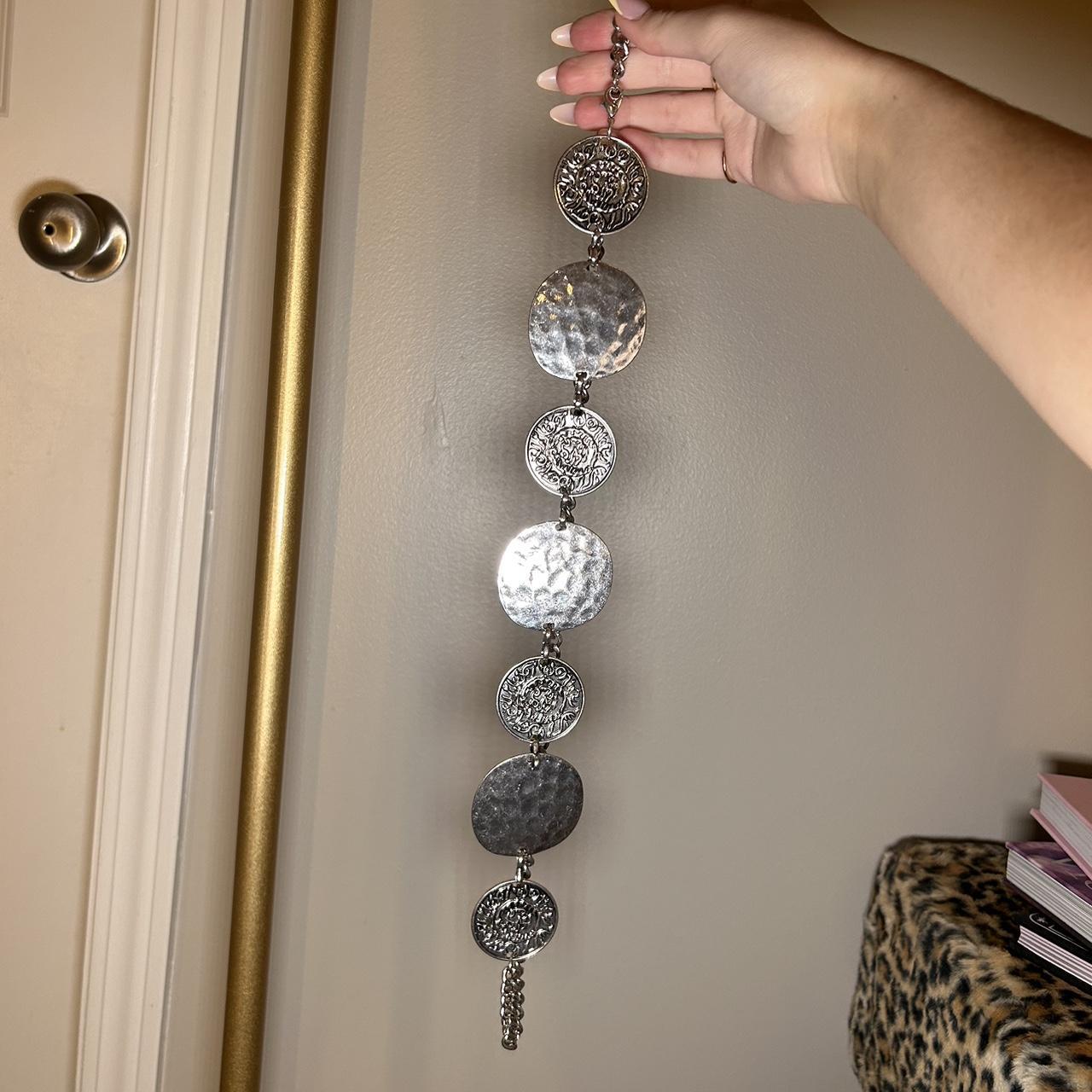 URBAN OUTFITTERS silver coin belt. has adjustable... - Depop