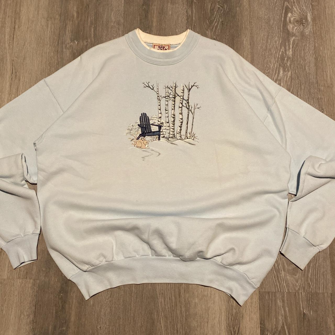 Vintage Morning Sun Winter Scene Crewneck Tagged... - Depop