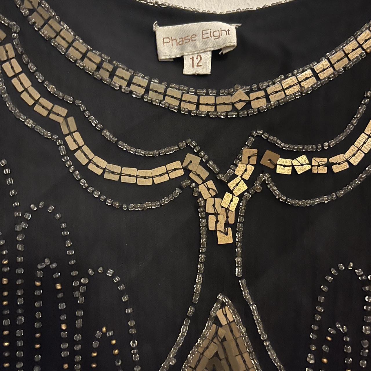 Black phase Eight chiffon knee length dress heavily... - Depop