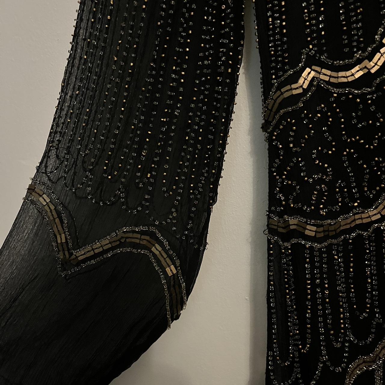 Black phase Eight chiffon knee length dress heavily... - Depop