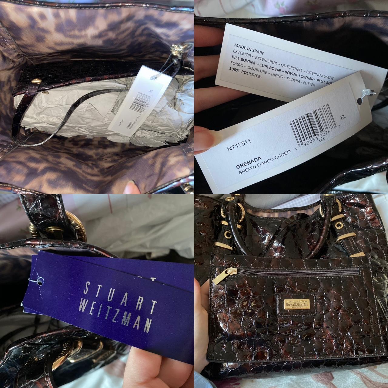 Stuart Weitzman brown croco handbag Brand new,... - Depop