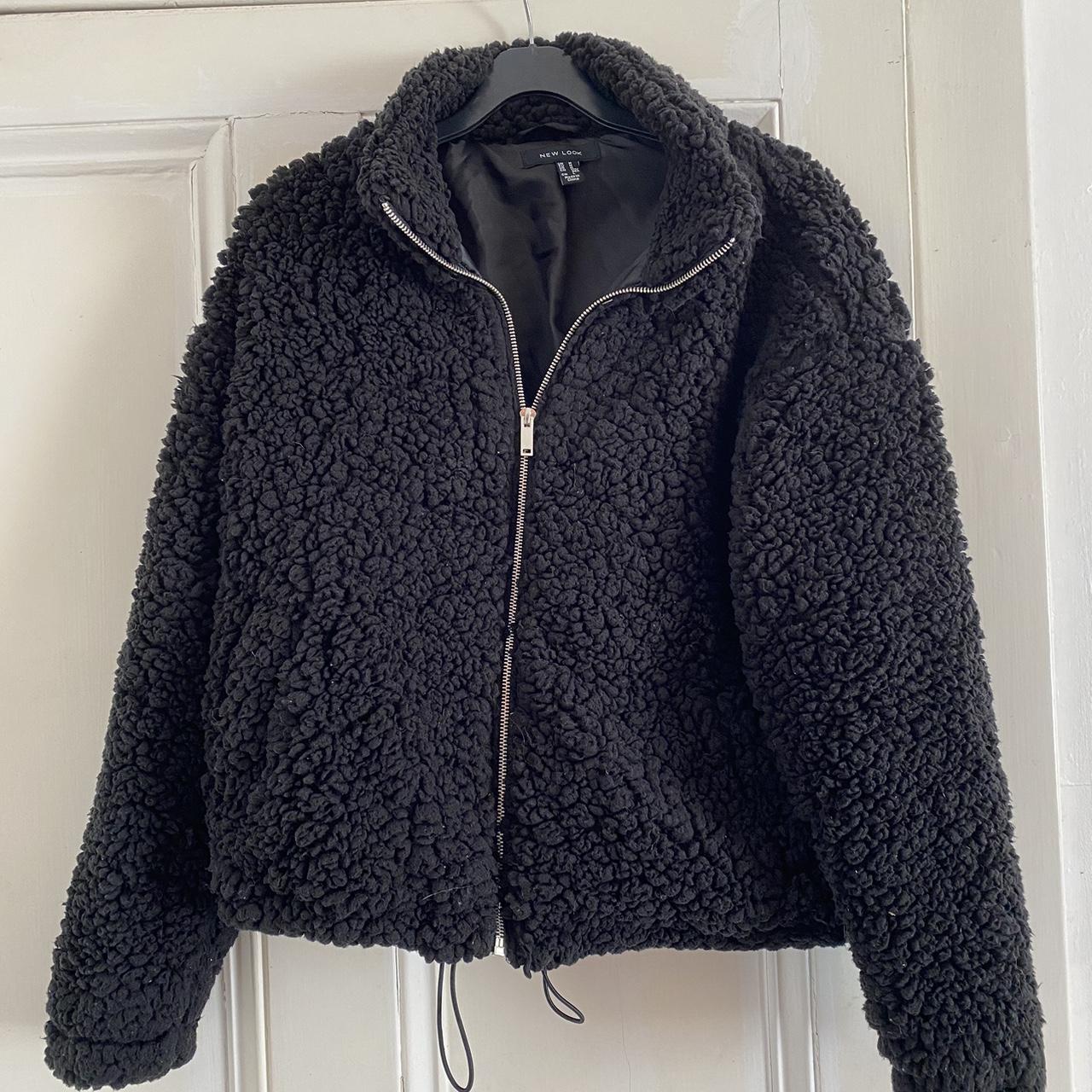 New look fluffy jacket, only worn once, in great... - Depop