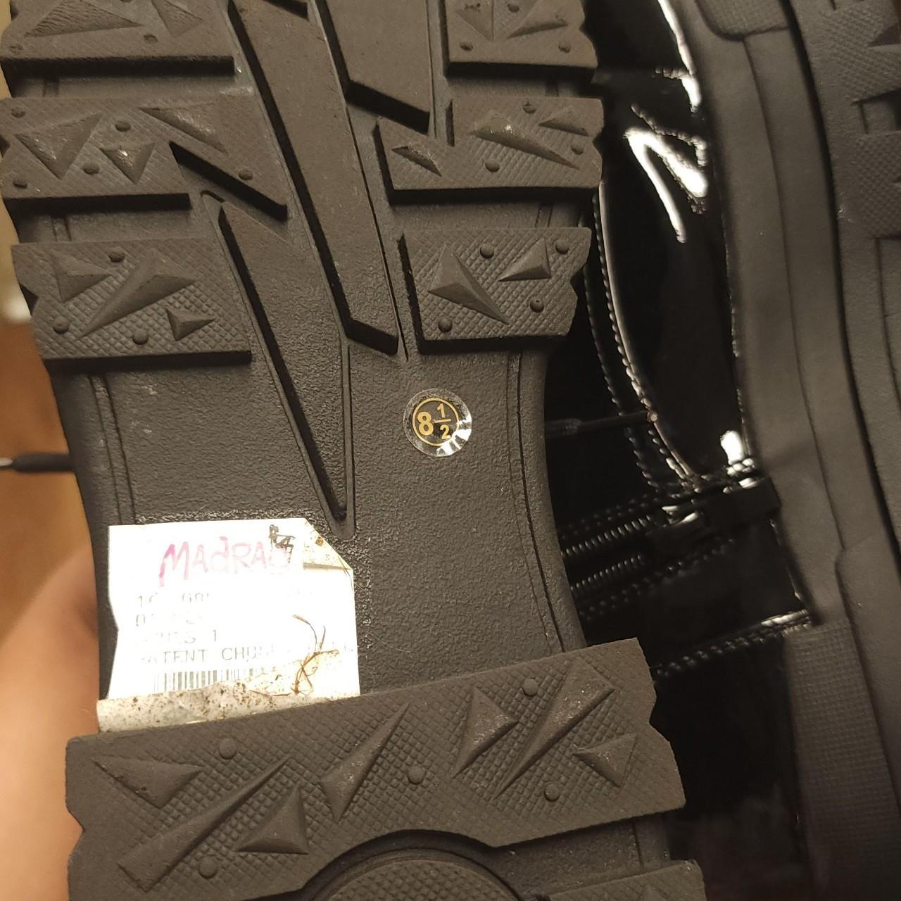 Black Metallic Combat Boots 8 1/2. Worn a few times,... - Depop