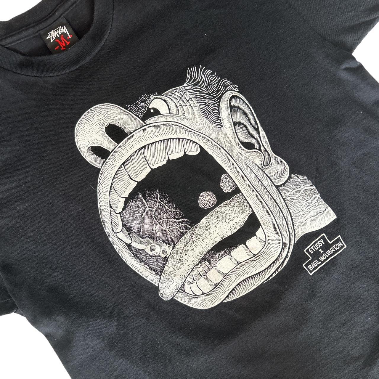 Stussy T Shirt Basil Wolverton collab Size... - Depop