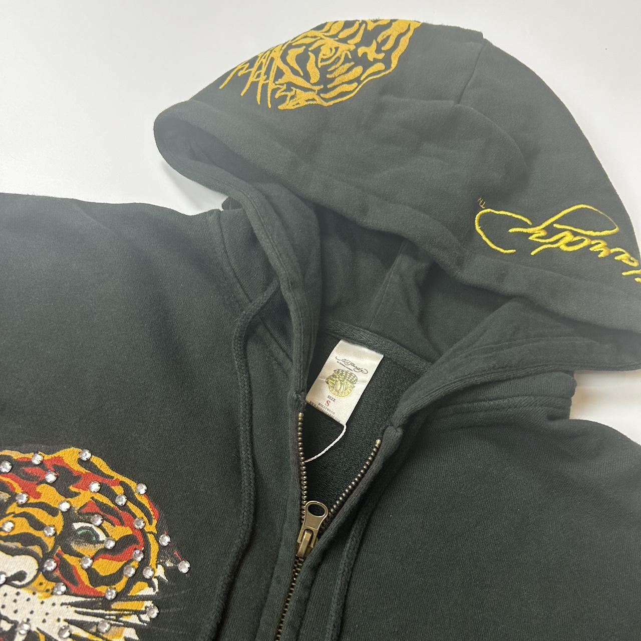 Ed Hardy Zip Up Hoodie Size Small excellent... - Depop