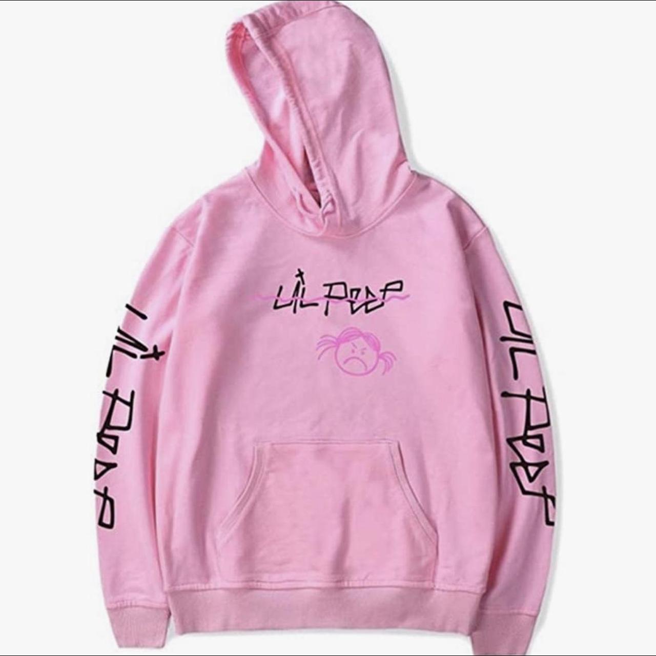 Lil Peep Pullover Hoodie In Pink - Depop