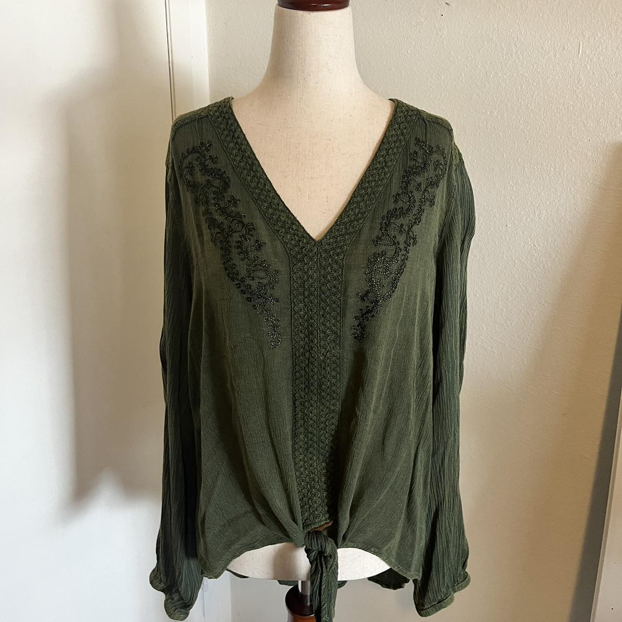 Gorgeous earthy boho Nostalgia blouse very... - Depop