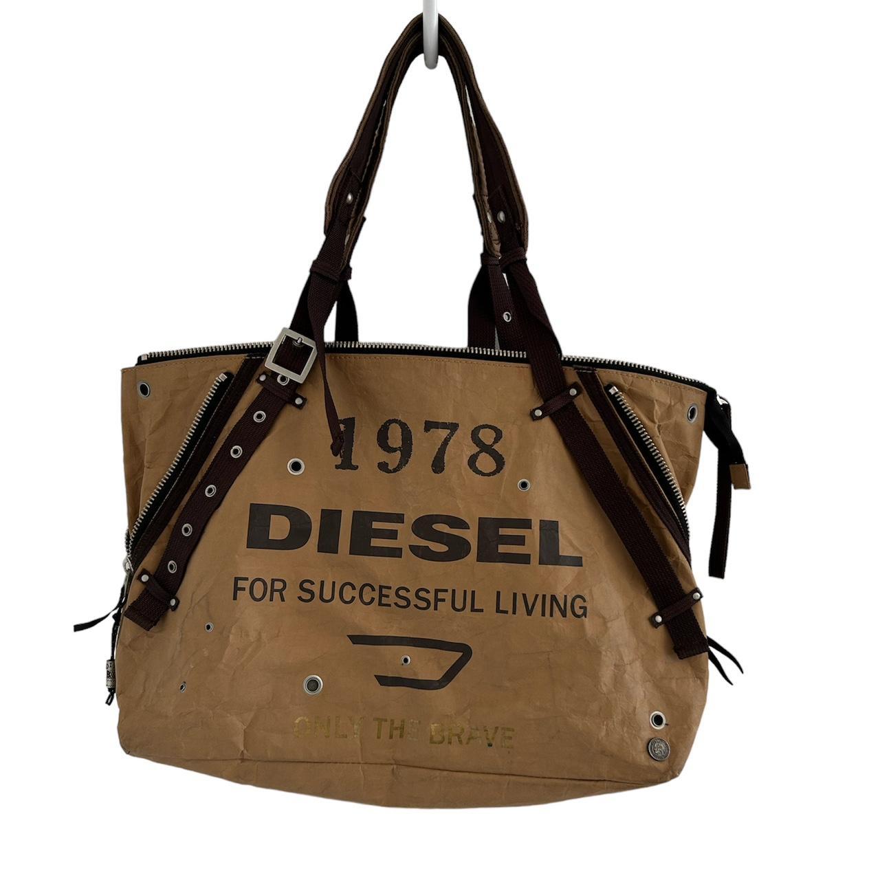 Large diesel tote bag Crinkled paper looking... - Depop