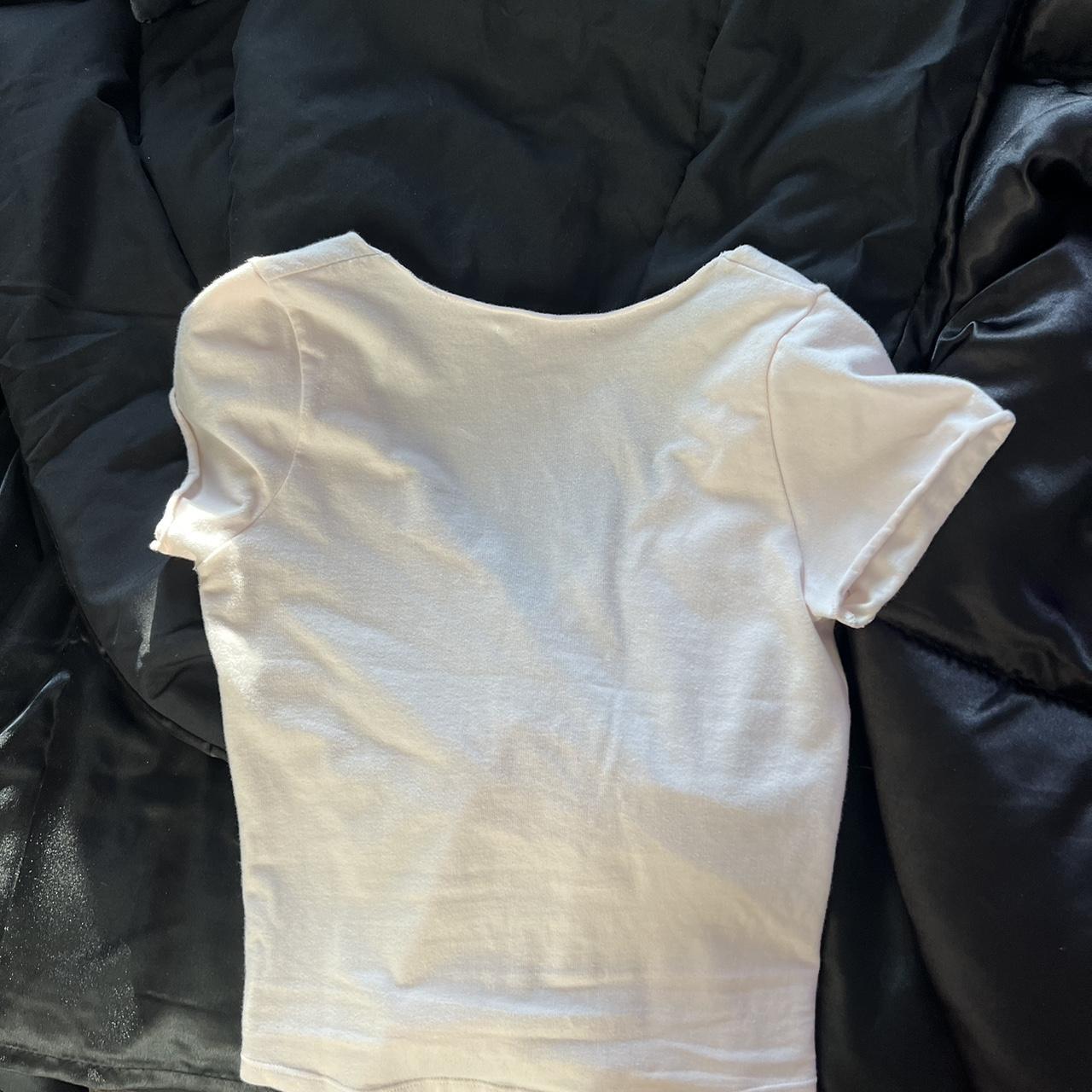 Brandy Melville Gina Top🩷🤍 Lightish pink color💗 Size... - Depop