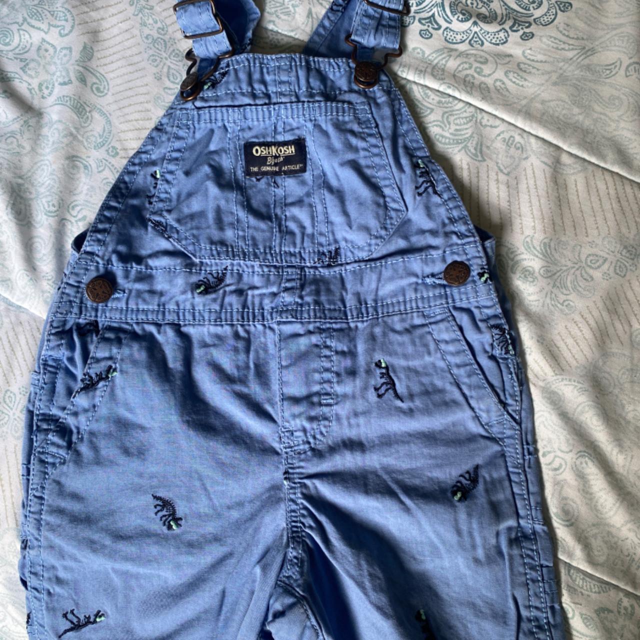 Baby soft blue overall, like new Brand: Oshkosh... - Depop