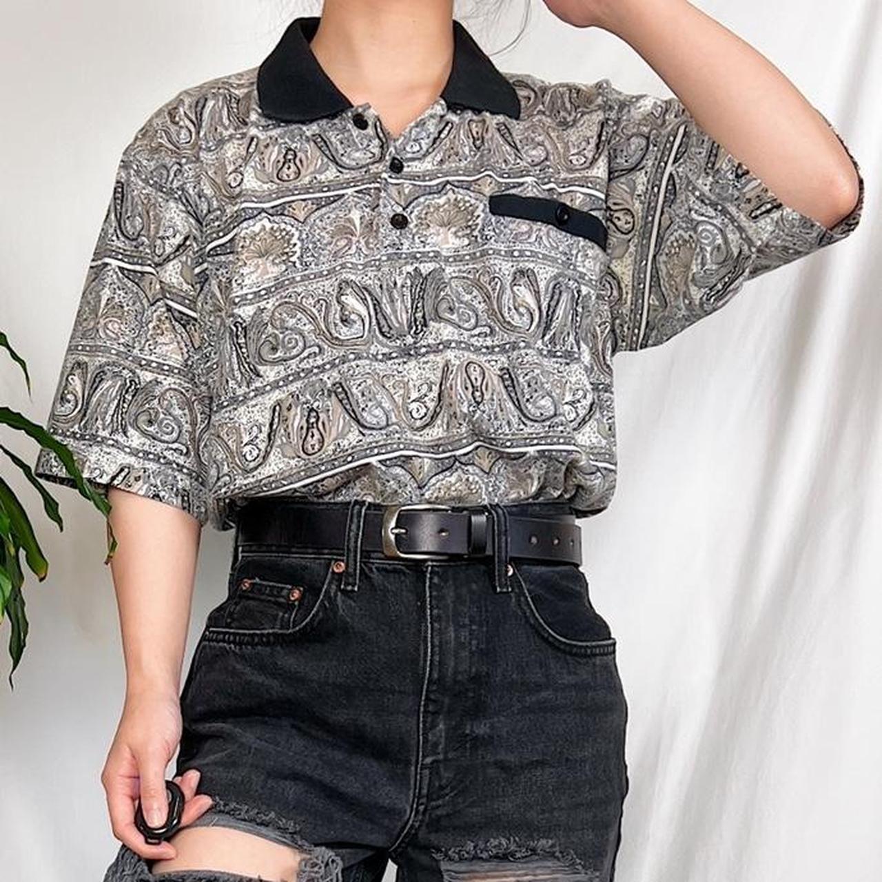 Men's Grey and Black Polo-shirts | Depop