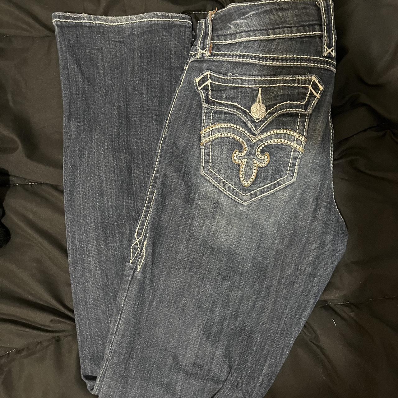 rock revival jeans #bedazzled #bling #y2k #lowrise - Depop