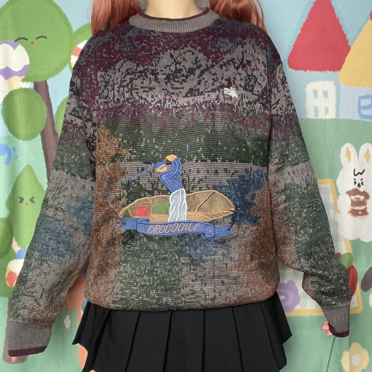 😍 Beautiful vintage hongkong crocodile jumper.... - Depop