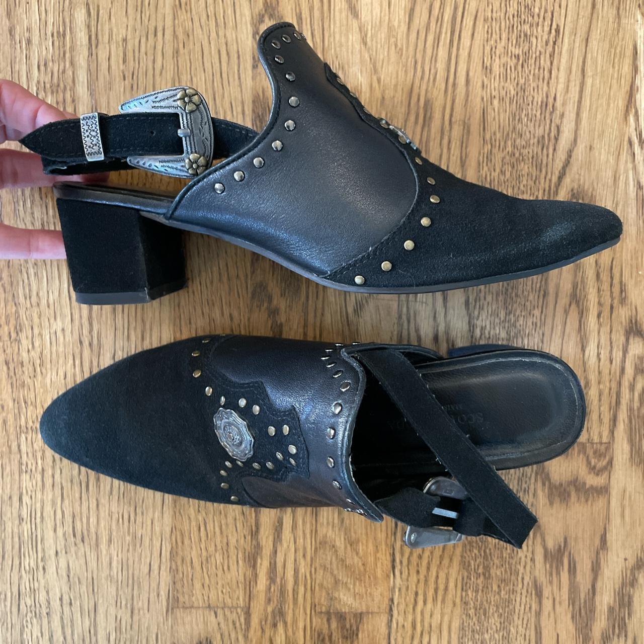 Scotch and Soda studded low heels Suede and leather... - Depop