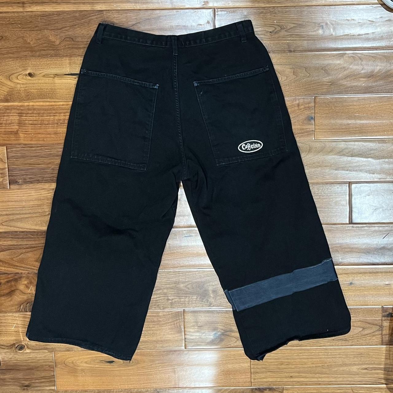 vintage 90’s caffeine rave pants jnco fit pants in... | Depop
