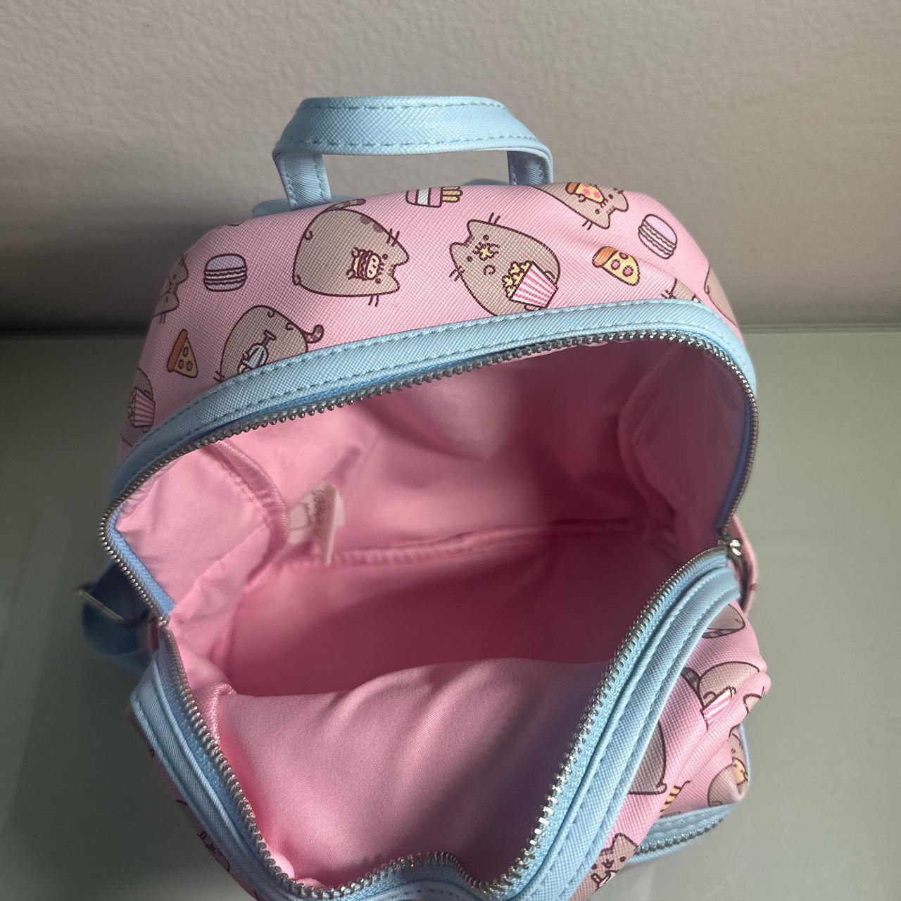 pink & blue pusheen mini backpack 💗 in good... - Depop