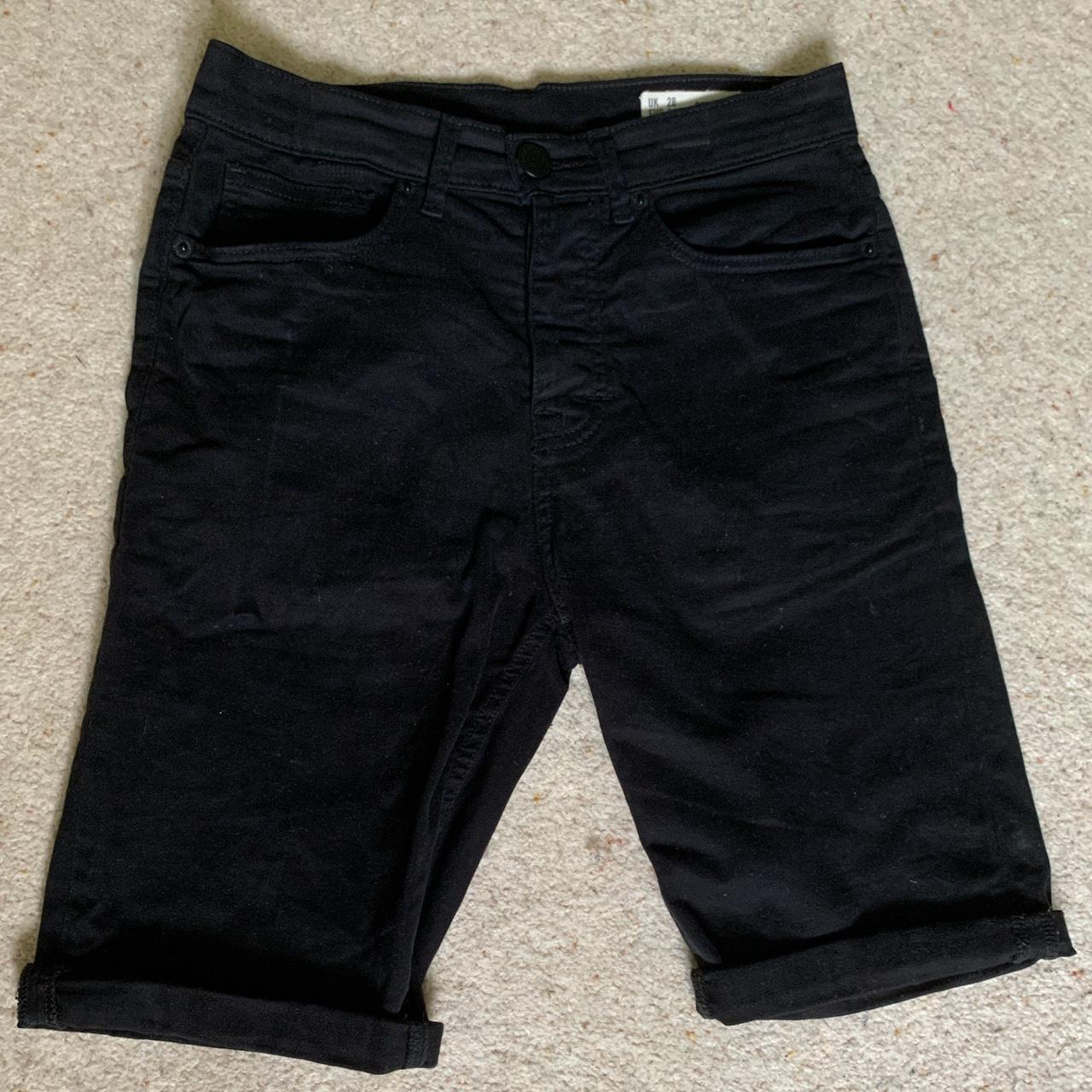 Denim & Co. Men's Black Shorts | Depop