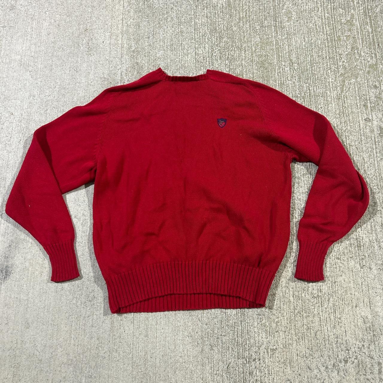 Red polo sweater - Depop