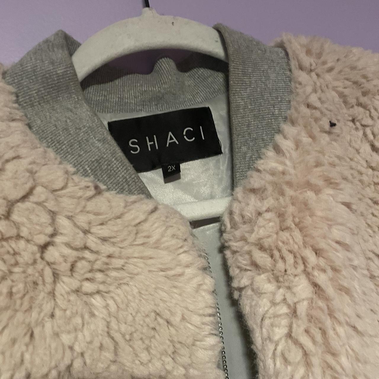 Women's Pink and Blue Coat | Depop