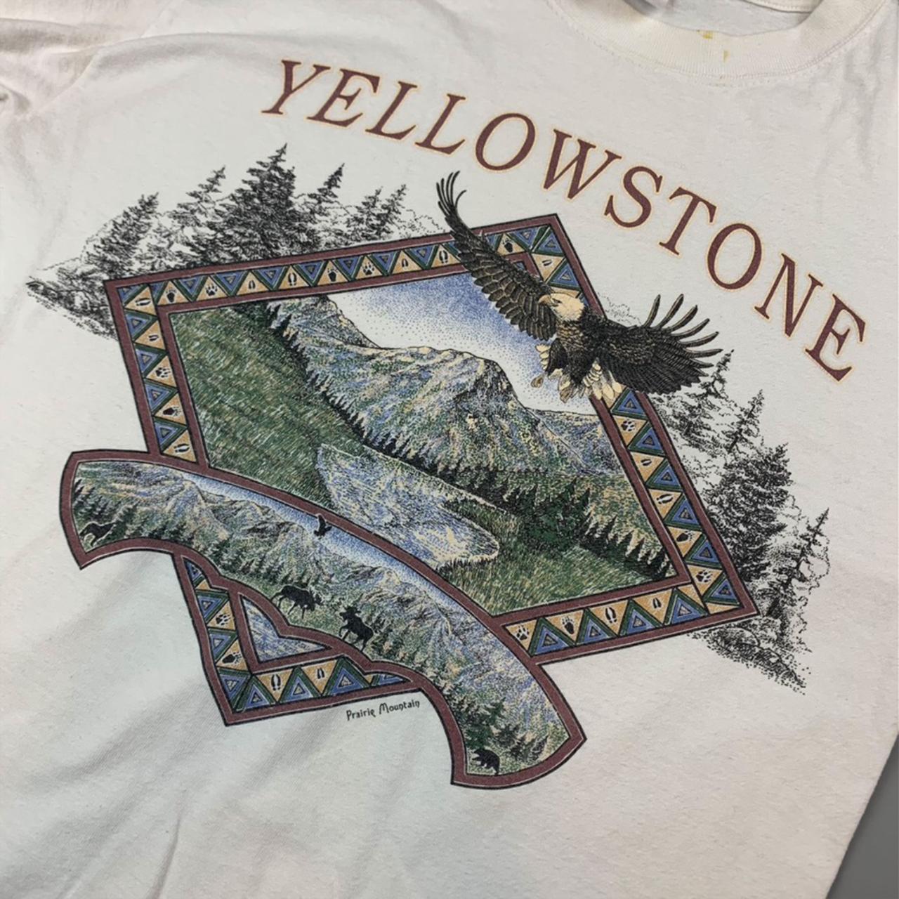 vintage yellowstone national park nature tee shirt... - Depop