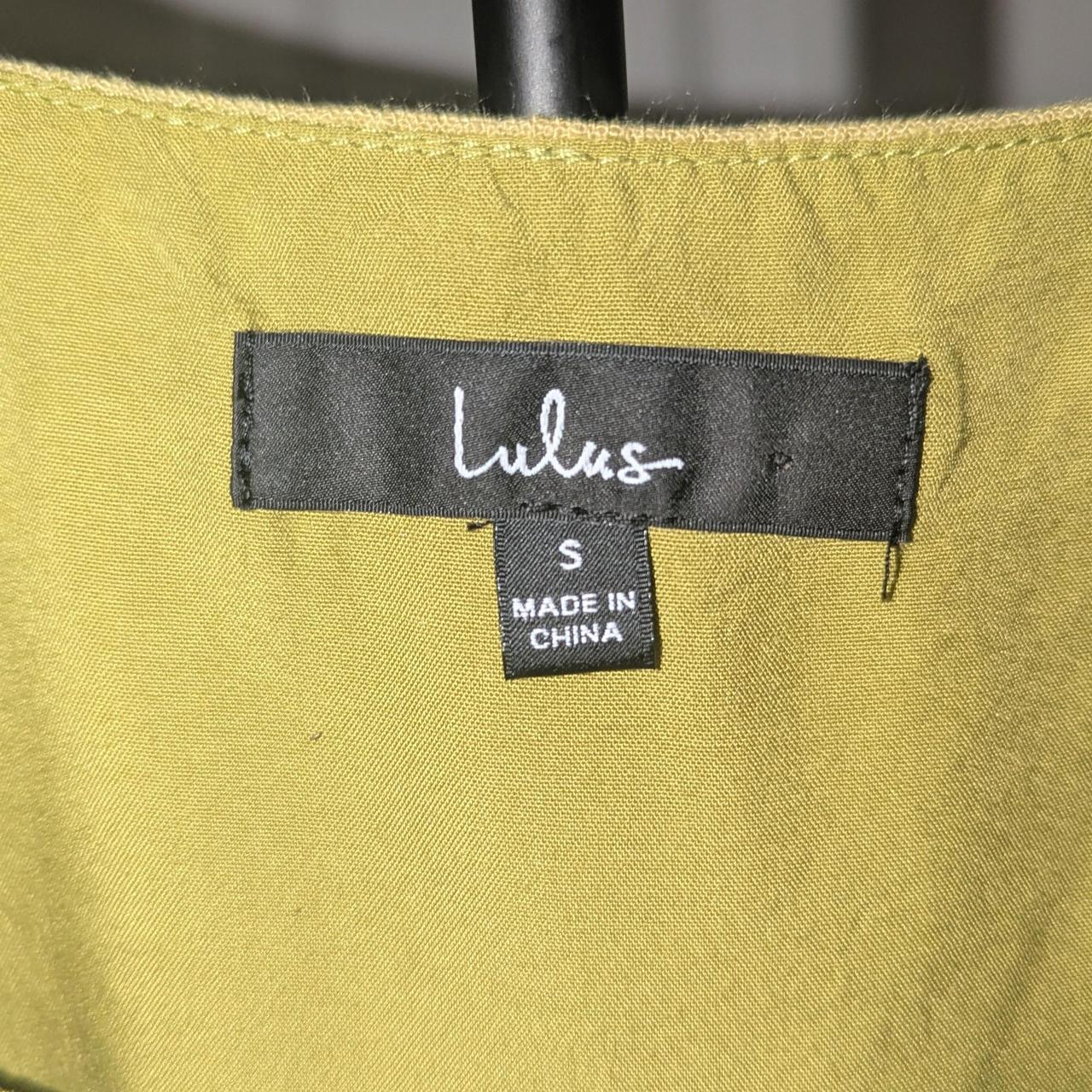brand: lulus mustard yellow linen blend crop size:... | Depop