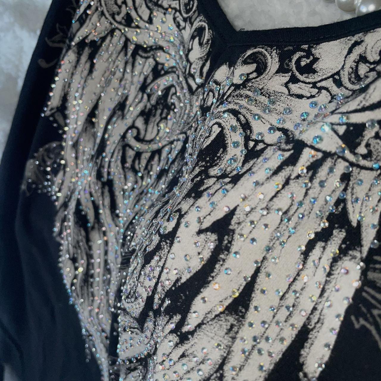 🖤🪽 Y2K Blinged Angel Cami Featuring adorable angel... - Depop