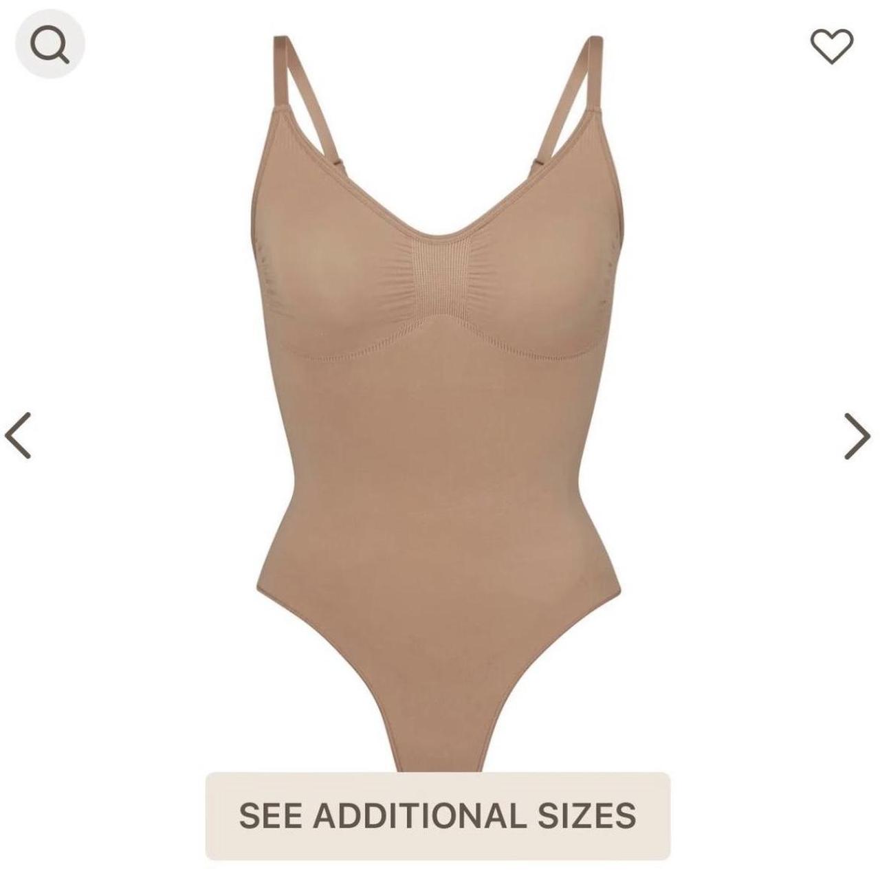 Skims Body Sculpt Thong Bodysuit Color: Sienna - Depop