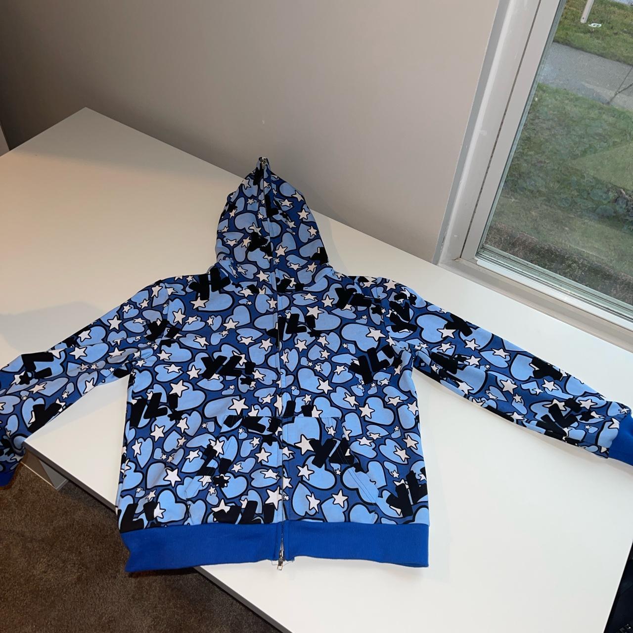YLSK Full Zip Up (blue hoodie) size... - Depop