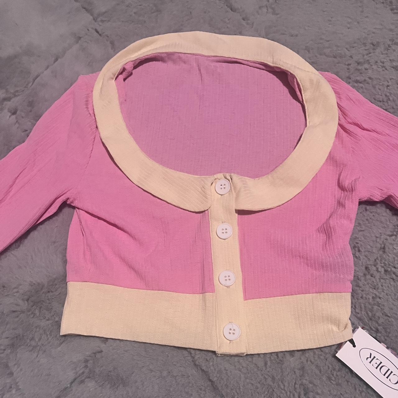 Cider pink and yellow crop top Message before buying... - Depop