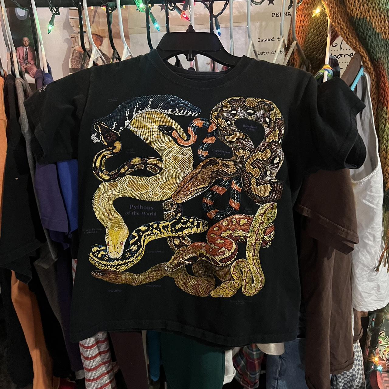 Cute snake baby tee Rip on the armpit not... - Depop