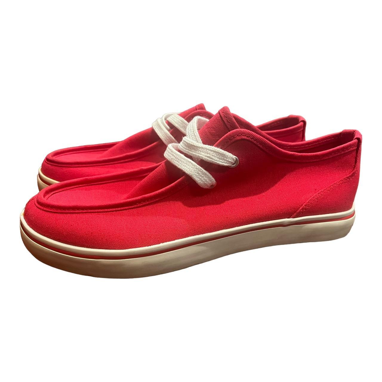 Lugz Shoes Sparks Lo Canvas Athletic Red Sneakers... - Depop