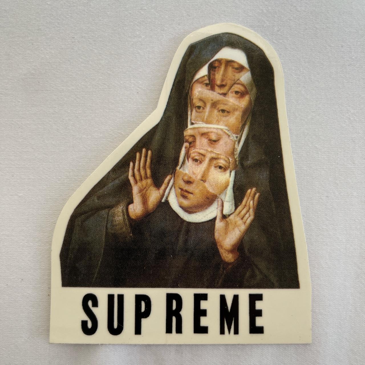 Supreme Nun sticker. Brand new. Shipped via regular... - Depop