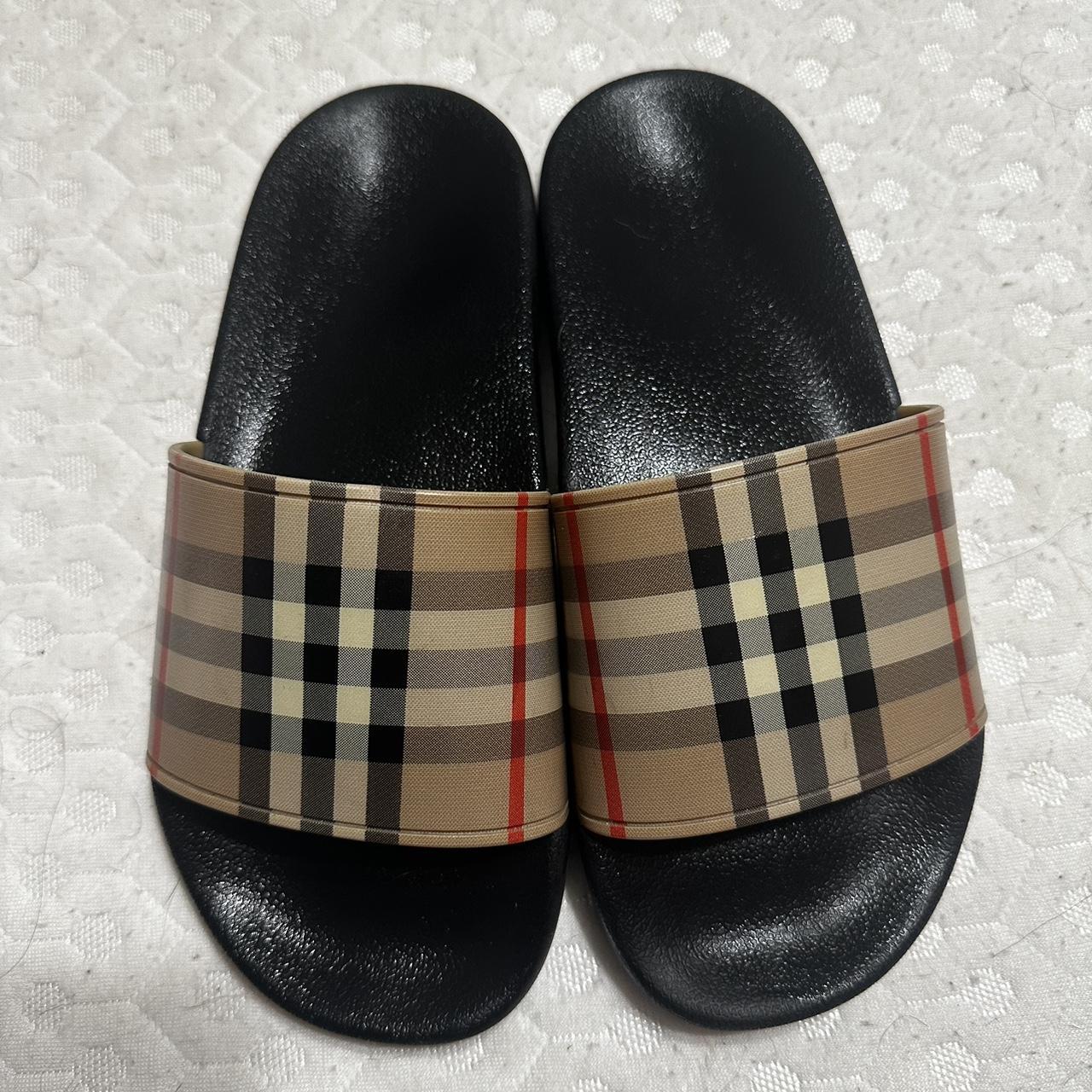 burberry sandals, practically brand new. only worn a... - Depop