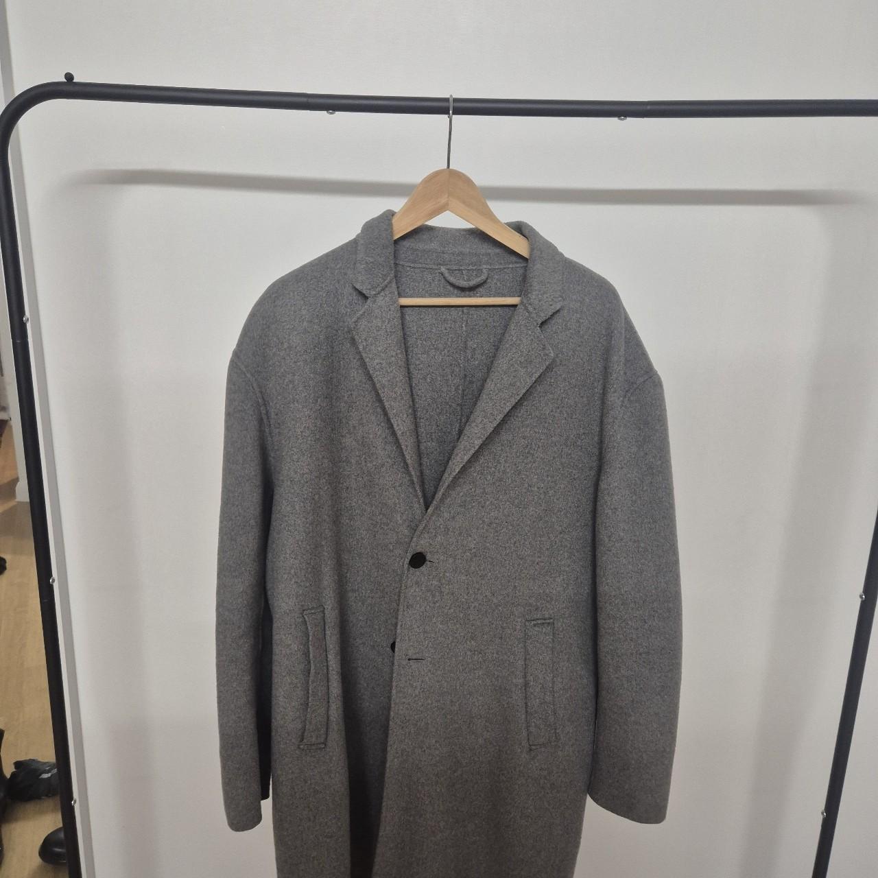 Grey Zara Overcoat. Not too heavy and a nice fit.... - Depop